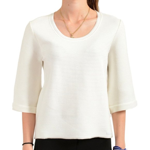 Scuderia Ferrari | Sweaters | Scuderia Ferrari Womens White Ribbed 34 ...